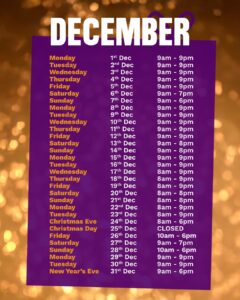 December Opening Hours - Blanchardstown Centre